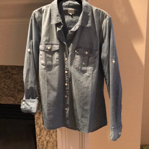 J. Crew | Tops | Jcrew Chambray Button Down Shirt | Poshmark
